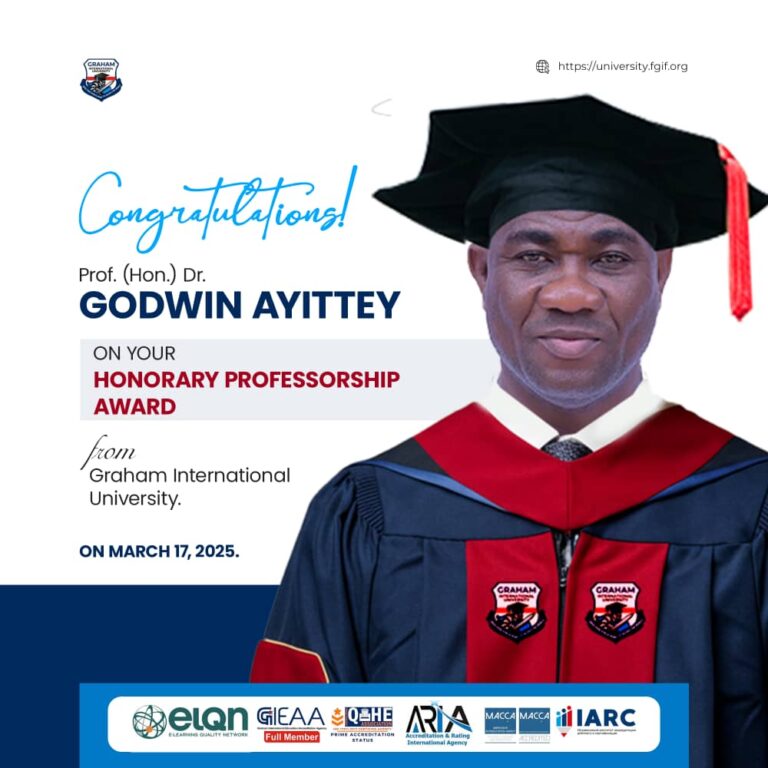 Prof. (Hon.) Dr. Godwin Ayittey Awarded Honorary Professorship by GIU ...