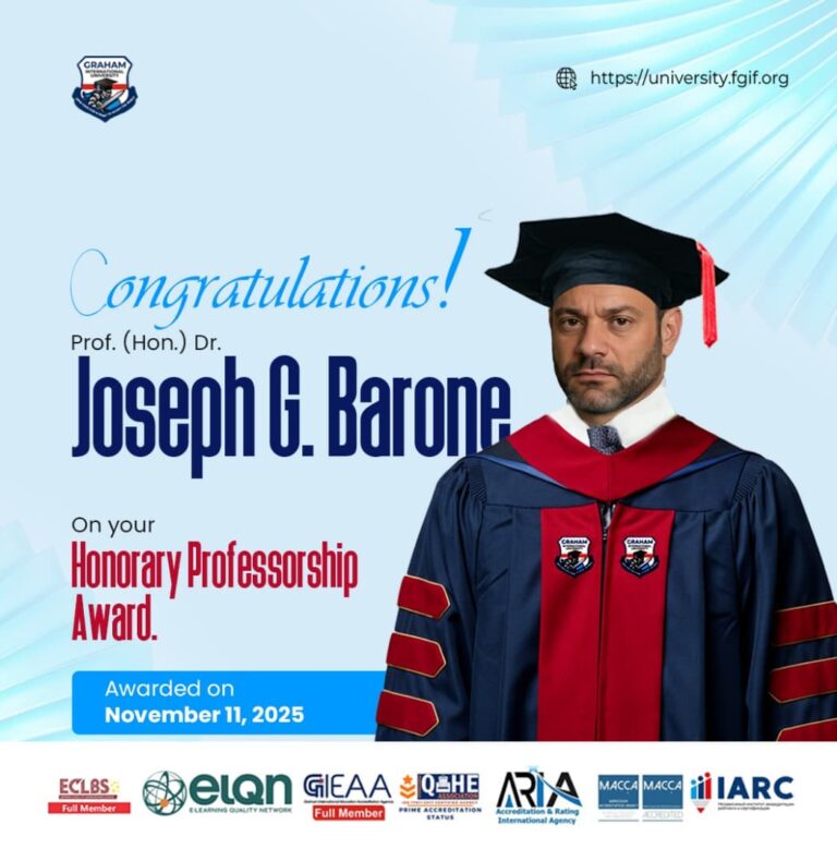 GIU Honors Dr. Joseph Barone with Honorary Professorship - Graham ...
